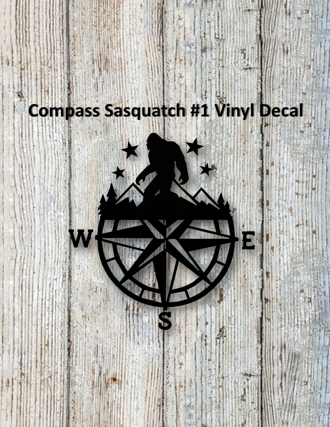 Bigfoot Sasquatch Compass Decal #1 - Etsy