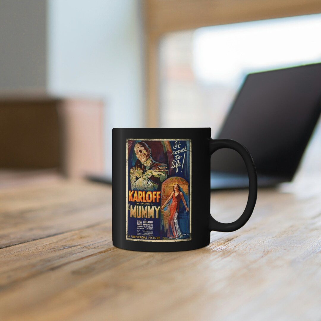 The Mummy Retro Distressed Edge Movie Poster Mug, the Mummy Mug, the ...