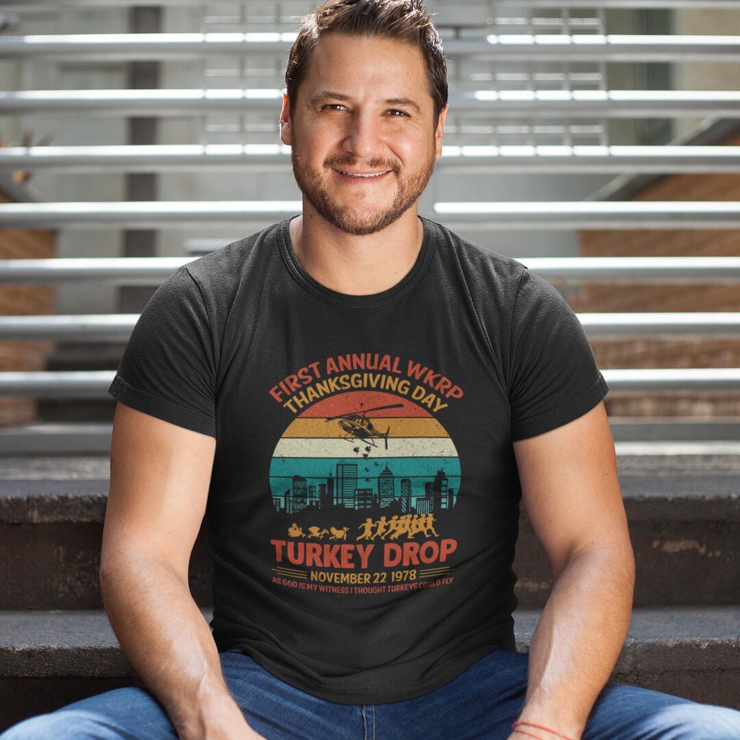 WKRP Thanksgiving Day Turkey Drop T-shirt, WKRP Shirt, Turkey Drop Tee ...