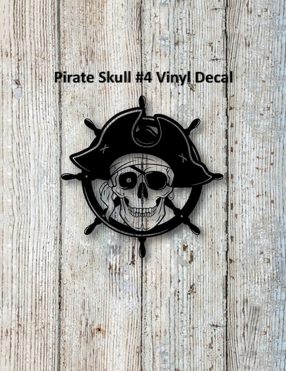 Pirate Skull 4 Vinyl Decal - Etsy