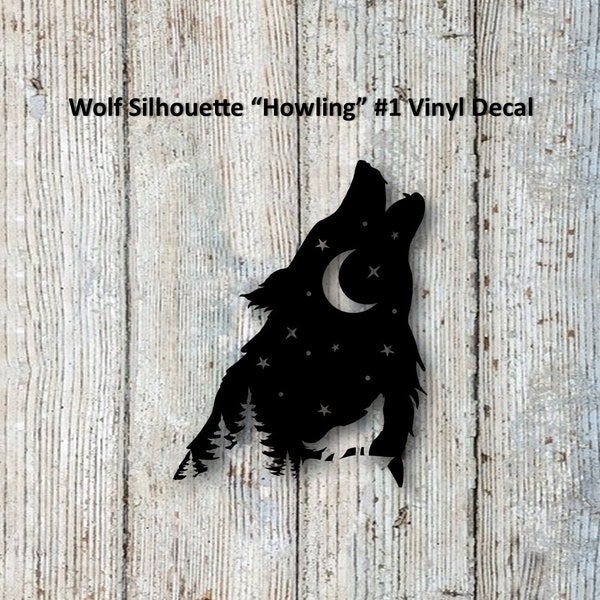 Howling Wolf Decal - Etsy