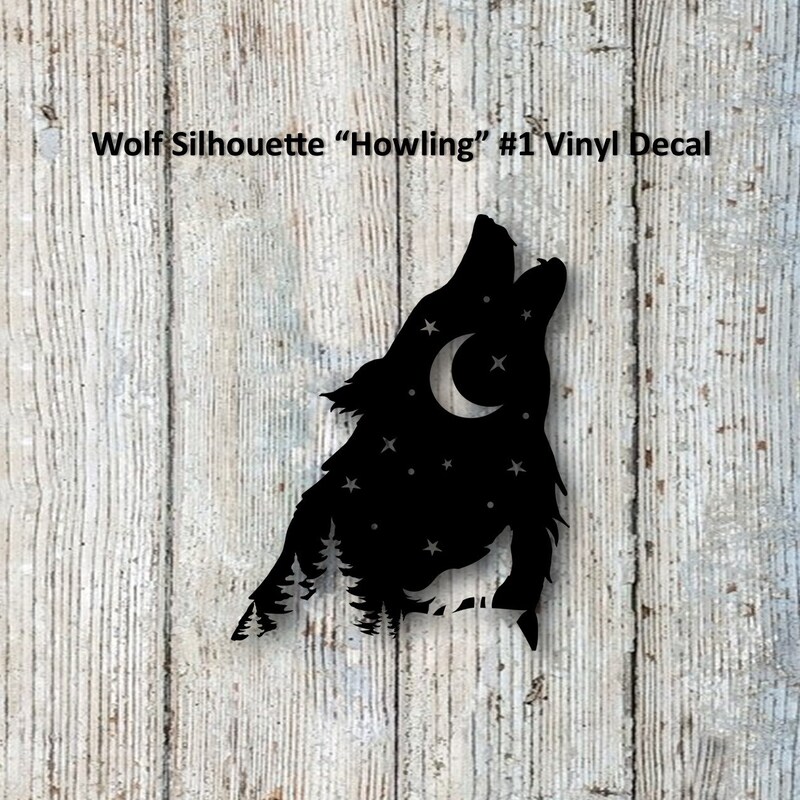 Howling Wolf Decal - Etsy