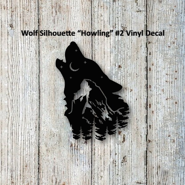 Howling Wolf Decal - Etsy