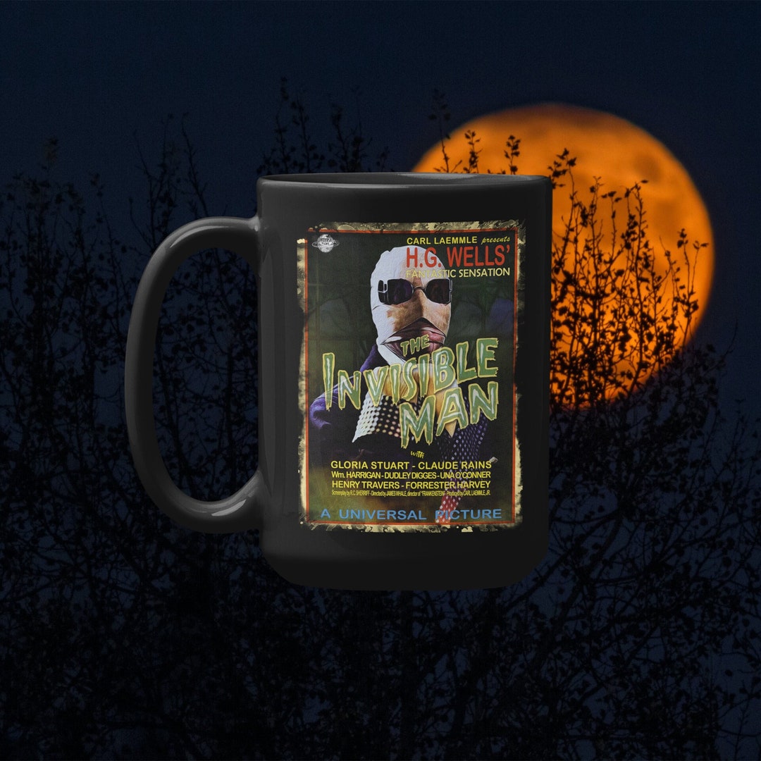The Invisible Man Retro Distressed Edge Movie Poster Mug, Invisible Man ...