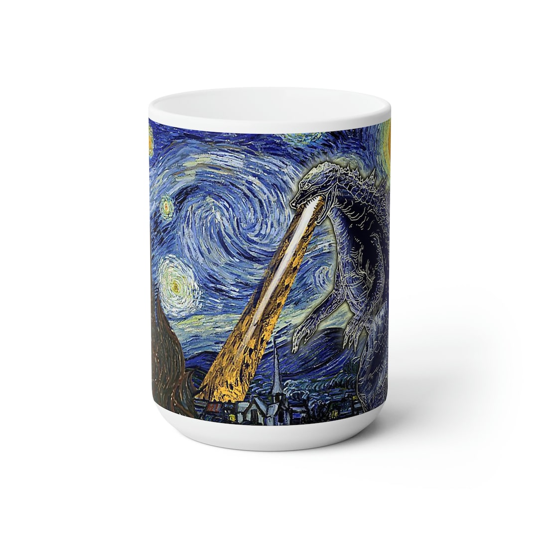 Godzilla, King of the Monsters, Starry Night, Vincent Van Gogh, Gojira ...