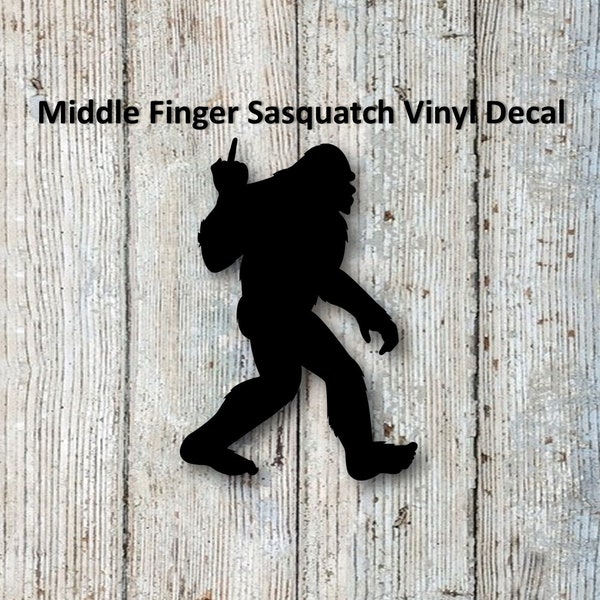 Bigfoot Middle Finger Sticker - Etsy
