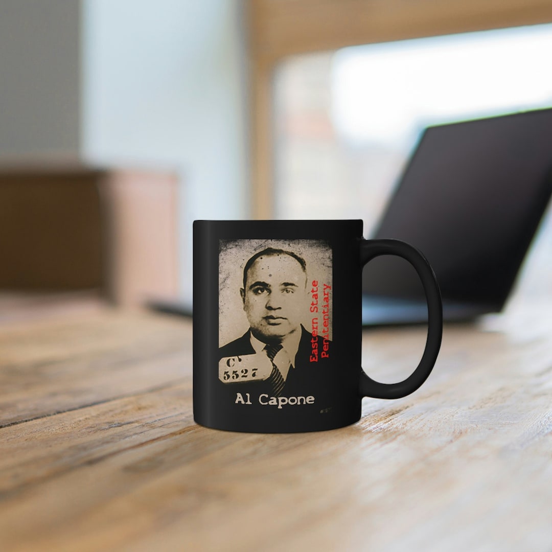 Al Capone Retro Distressed Edge Mug Shot Mug Al Capone Coffee Mug, Al ...