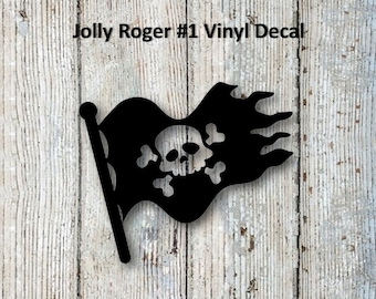 Pirate Jolly Rogers Flag Car Vinyl Decal/bumper Decal - Etsy