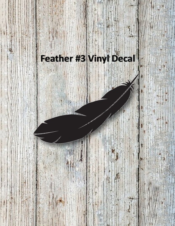 Feather 3 Vinyl Decal - Etsy