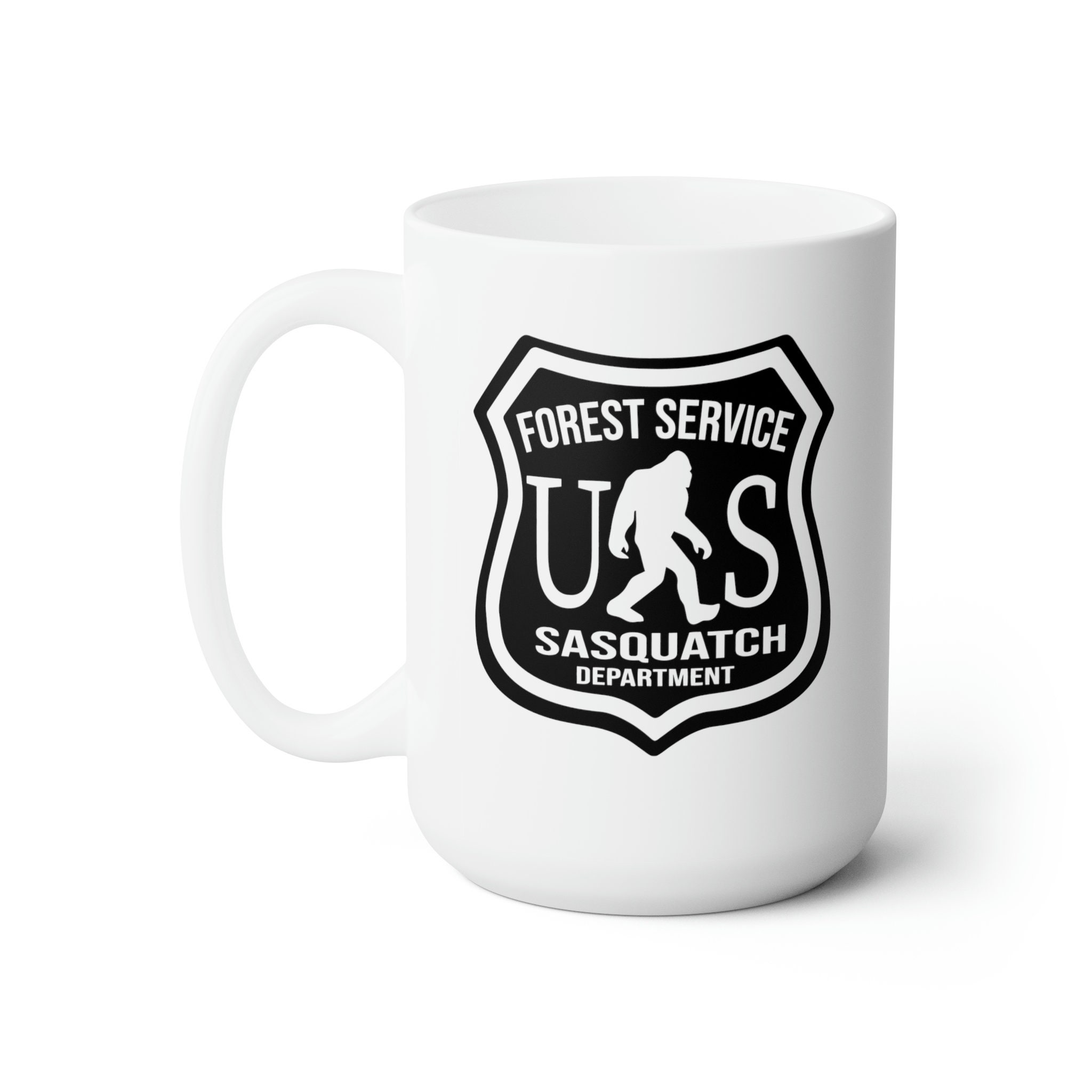 Bigfoot Sasquatch Forest Service Patch Mug Sasquatch - Etsy