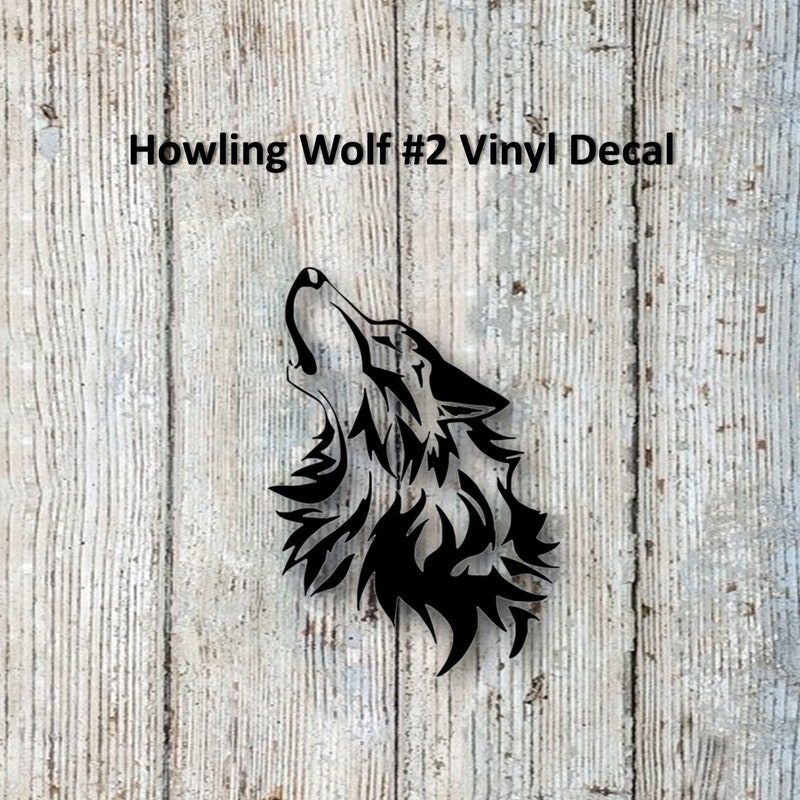 Howling Wolf Decal - Etsy