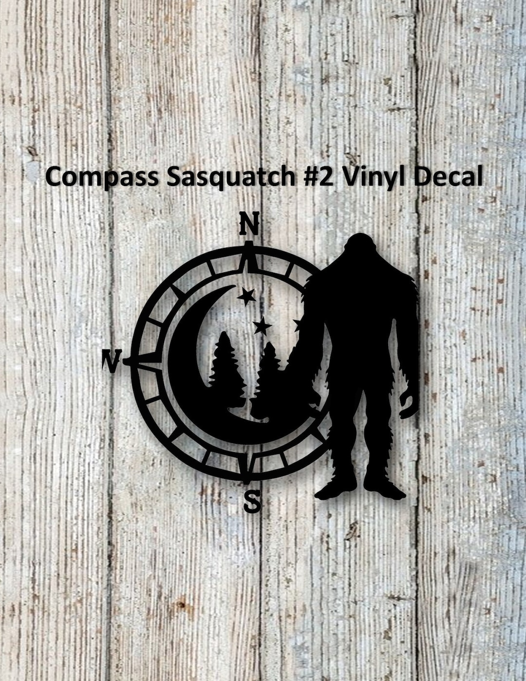 Bigfoot/sasquatch "compass" #2 Vinyl Decal - Etsy