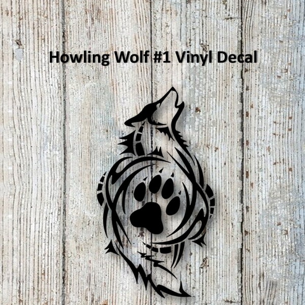 Howling Wolf Decal - Etsy