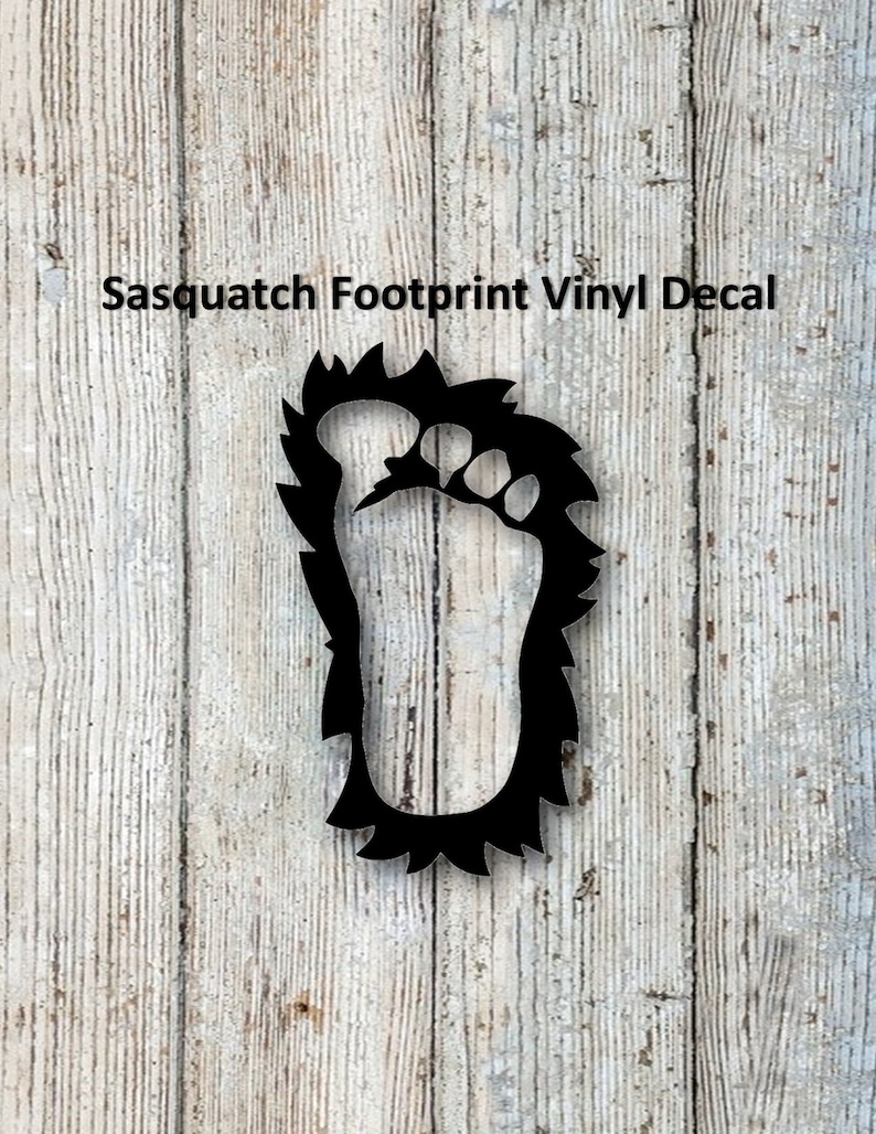 Bigfoot/sasquatch Footprint Vinyl Decal - Etsy