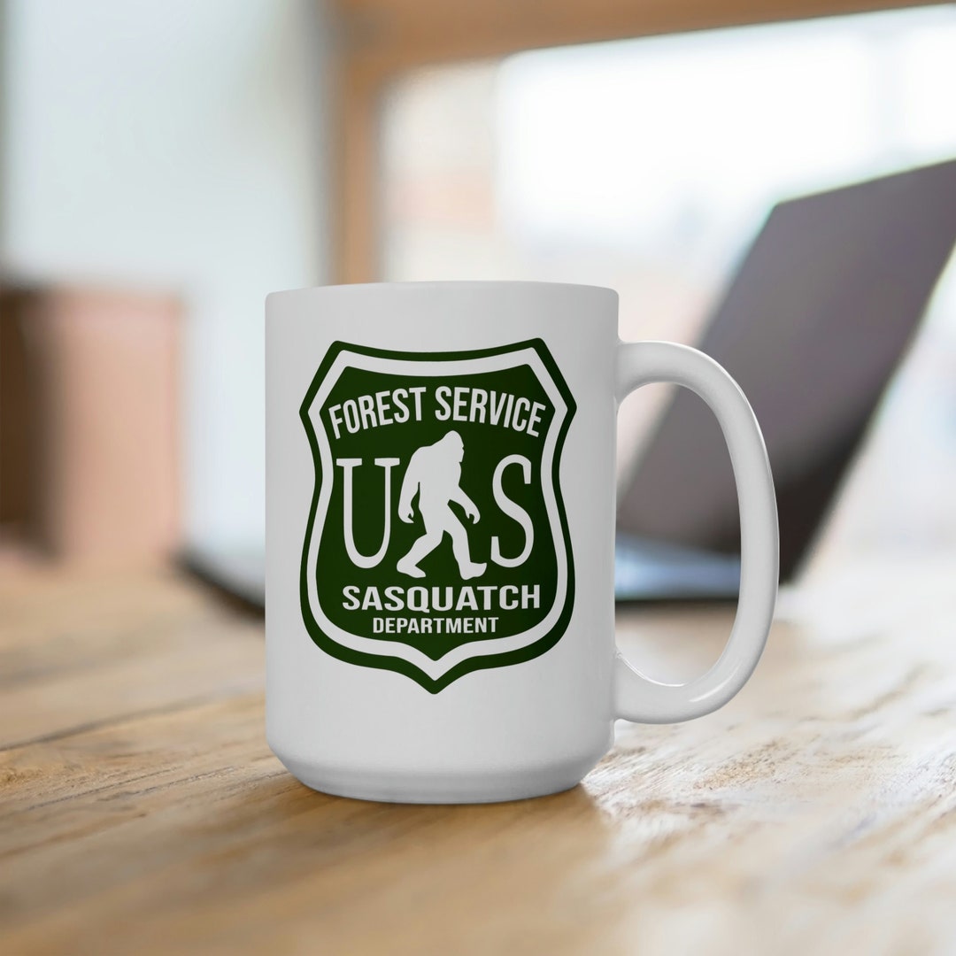 Bigfoot - Sasquatch - Forest Service Patch Mug - Sasquatch Lover Mug ...