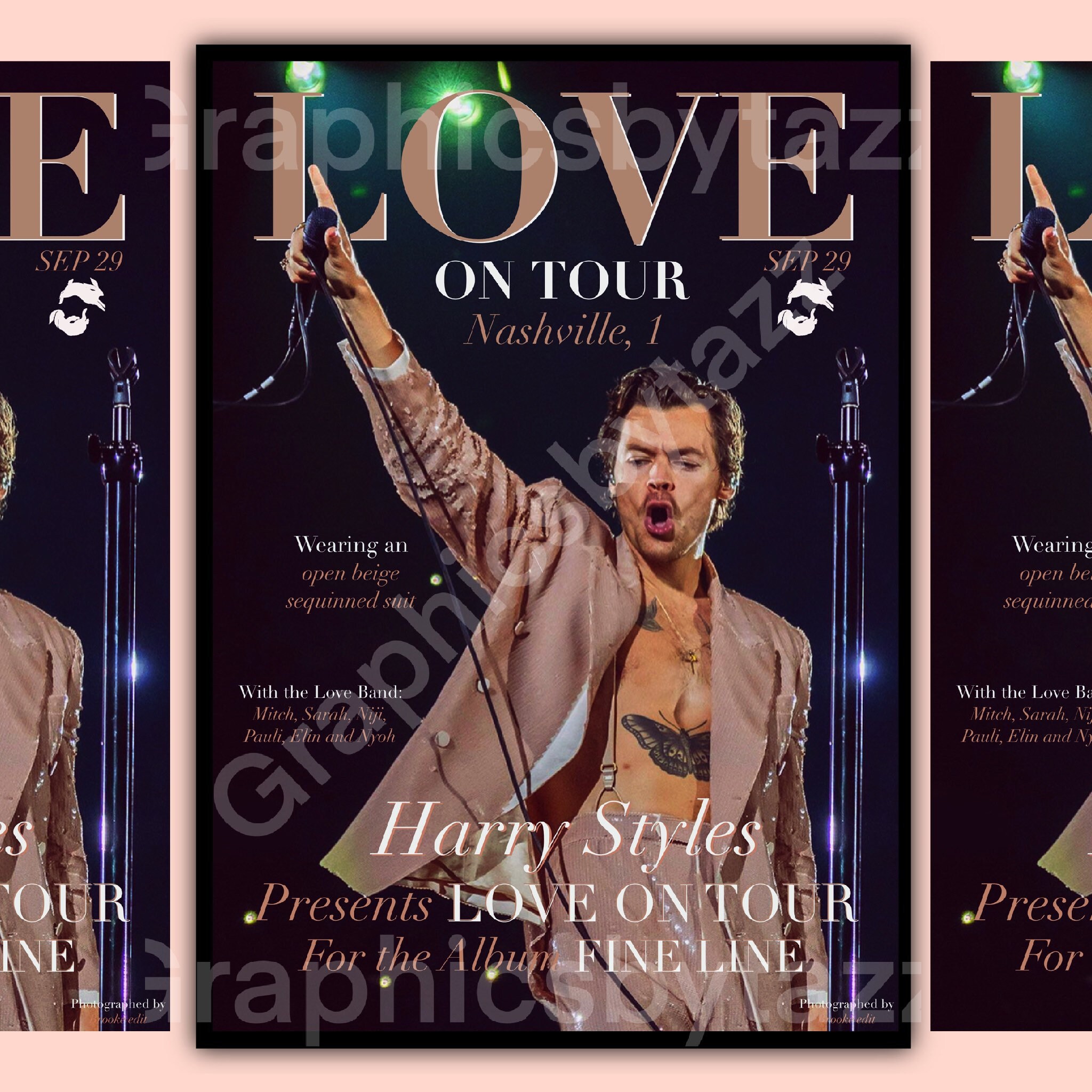 Harry Styles Fine Line Era Watercolour Poster 01 Wall Décor Home ...