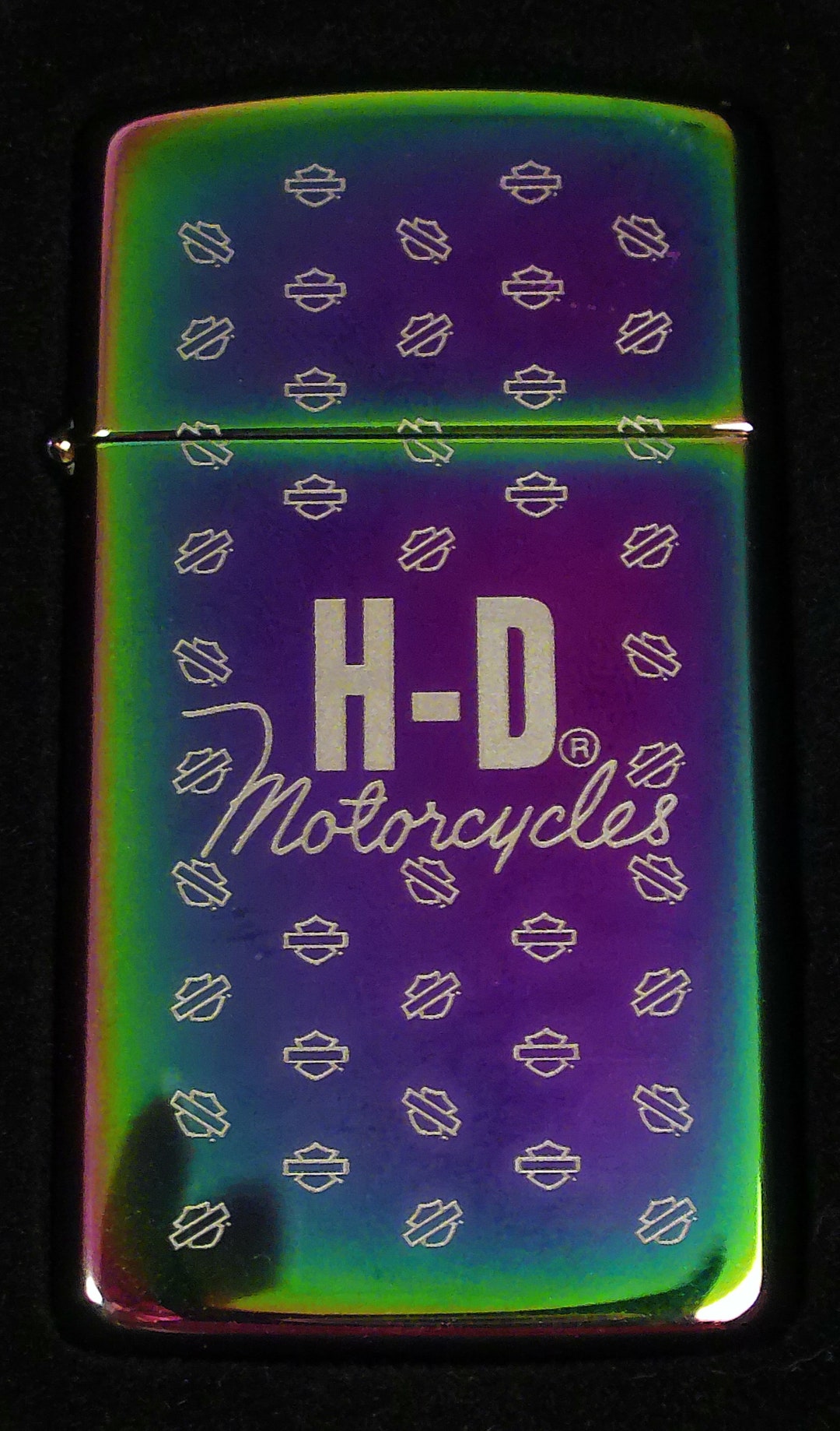 Harley-davidson Slim Zippo Lighter Spectrum Finish Sealed - Etsy