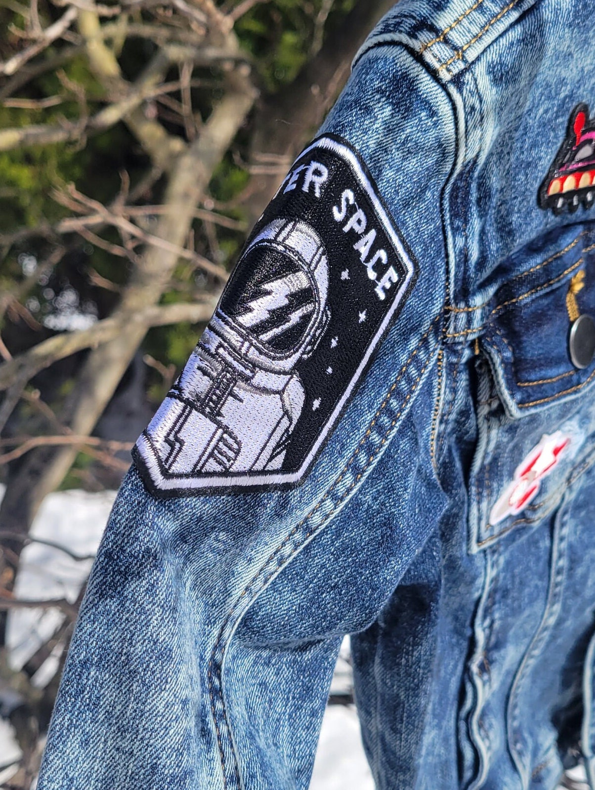 Upcycled Jean Jacket With Outer Space Themed Patches - Etsy