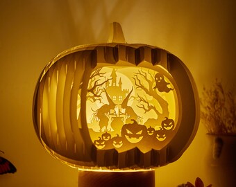 Pumpkin Shape Lamp - Etsy