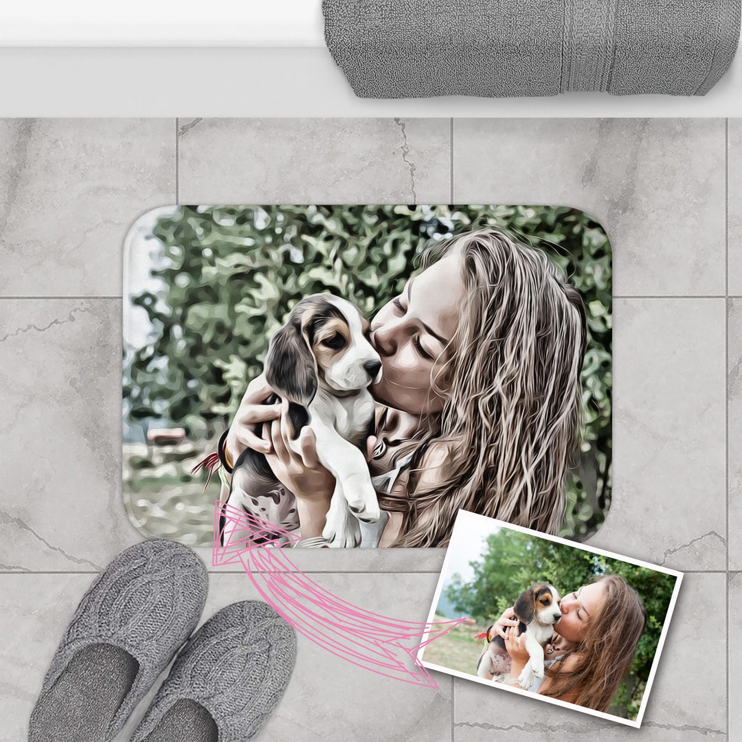 Custom Pet Bath Mat,name Custom Dog Bath Mat,personalized Pet Bath Mat ...