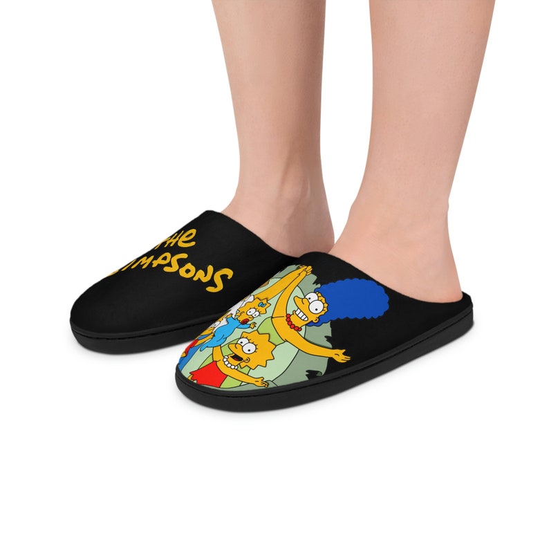 The Simpson Men's Indoor Slippers Simpson Family Cartoon - Etsy