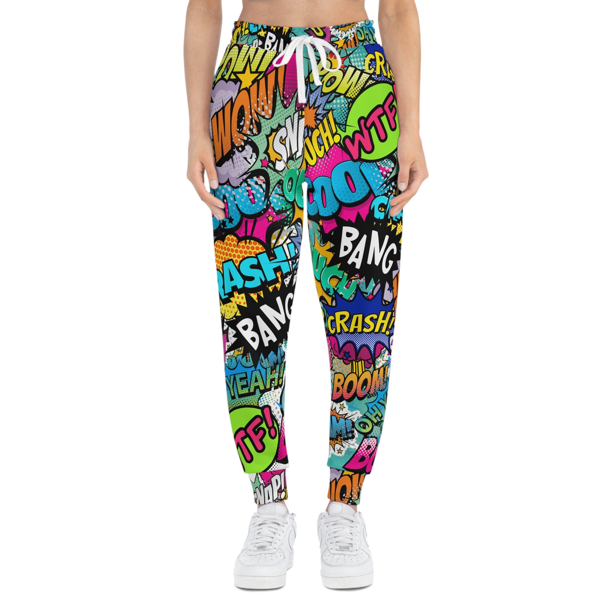 Comic Books Joggers Comic Print Pants Cool Pop Art Joggers Comic Book ...