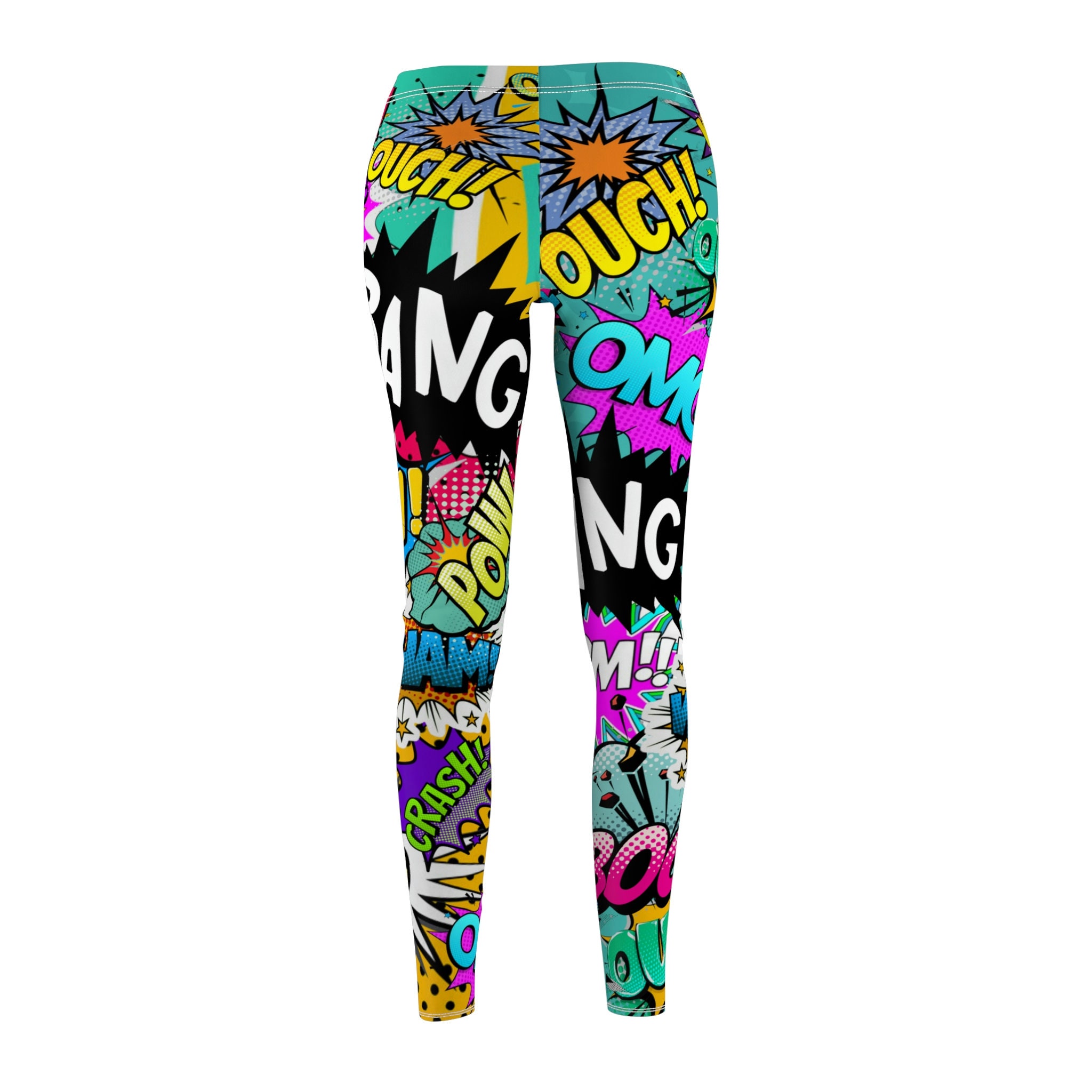 Fun Comic Pop Art Leggings Comic Cartoon Yoga Leggings Comic Leggings ...