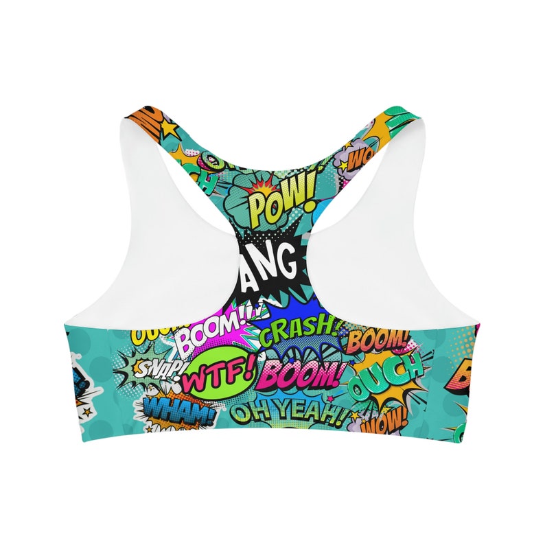 Comic Book Sports Bra Comic Pop Art Sports Bra Comic Cartoon - Etsy
