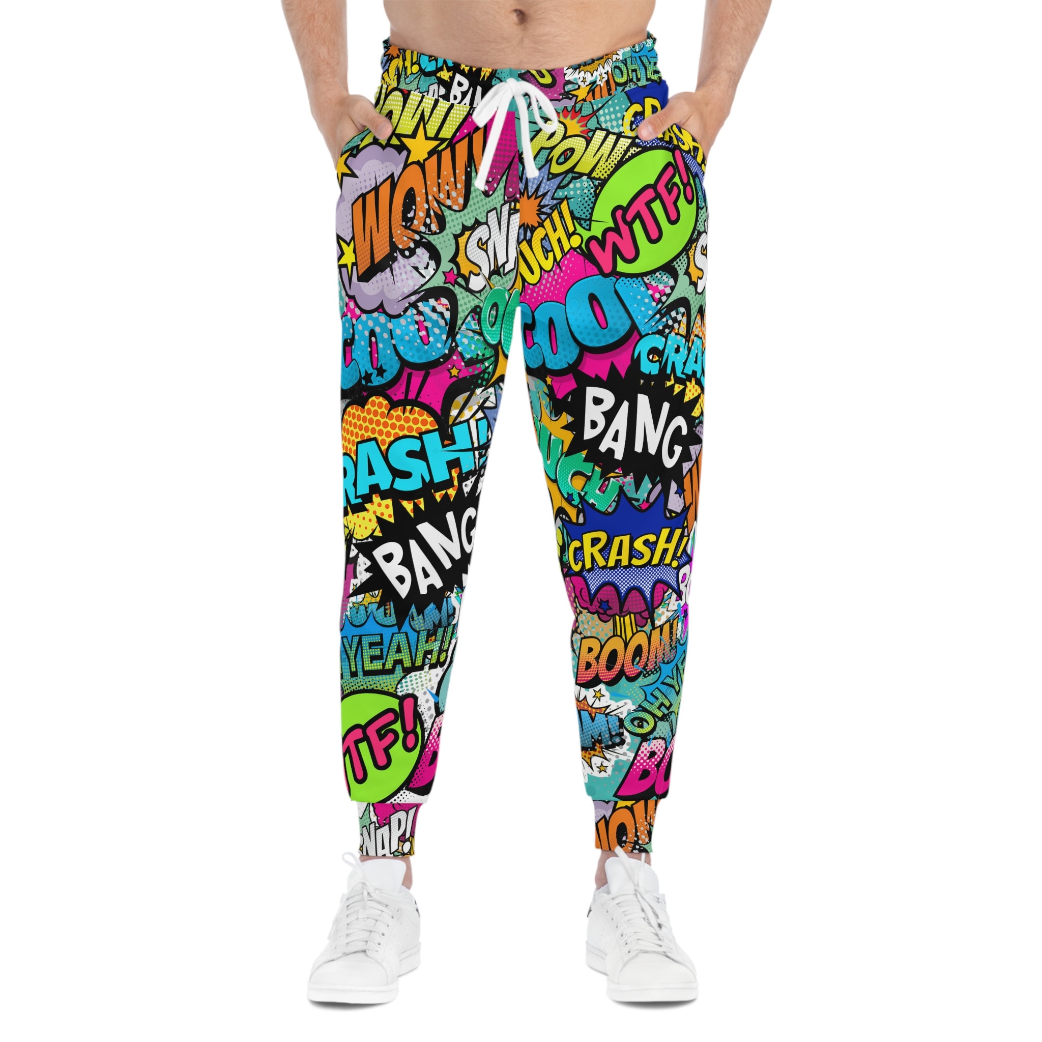 Comic Books Joggers Comic Print Pants Cool Pop Art Joggers Comic Book ...