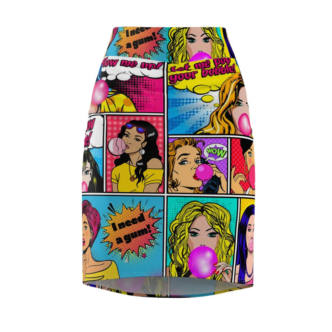 Comic Book Skirt Comic Art Comic Lover Skirt Pop Art Skirt Retro Skirt ...