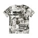 Newspaper Print Tee Retro Newspaper Print Tee Vintage Style Printed Tee ...