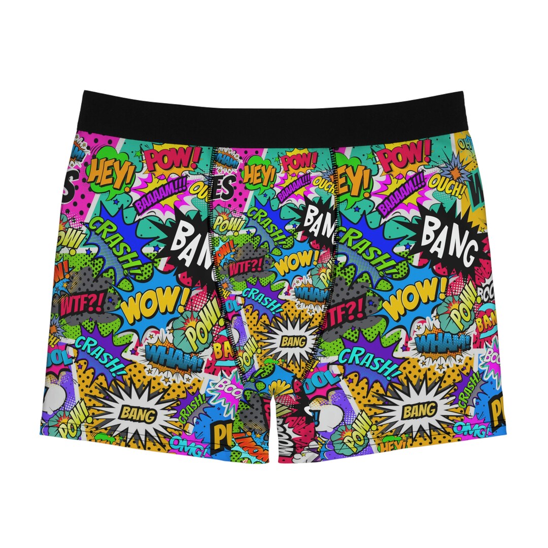 Comic Book Men's Boxer Shorts Comic Book Super Hero Boxer Funny Boxers ...