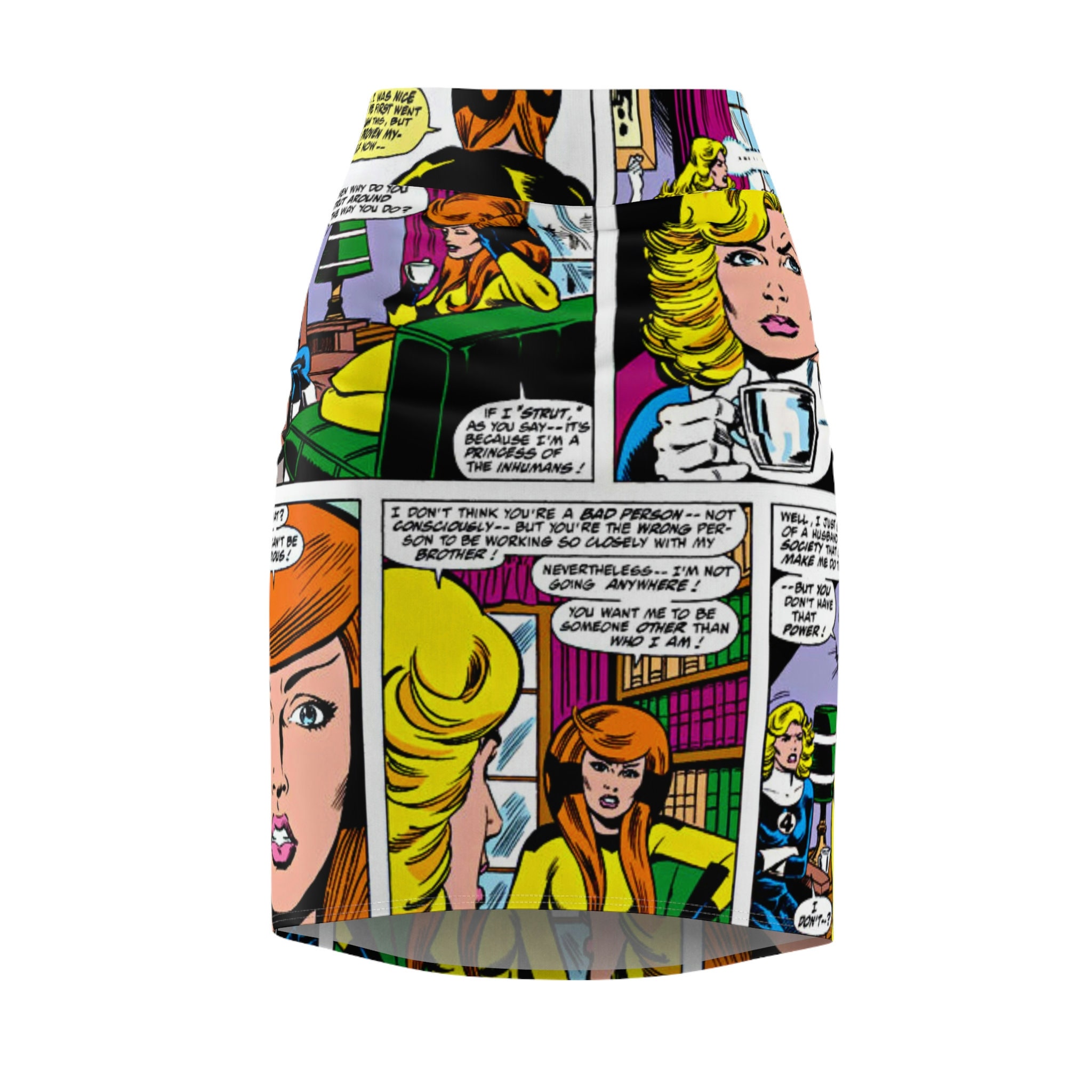 Comic Book Skirt Comic Art Comic Lover Skirt Pop Art Skirt Retro Skirt ...