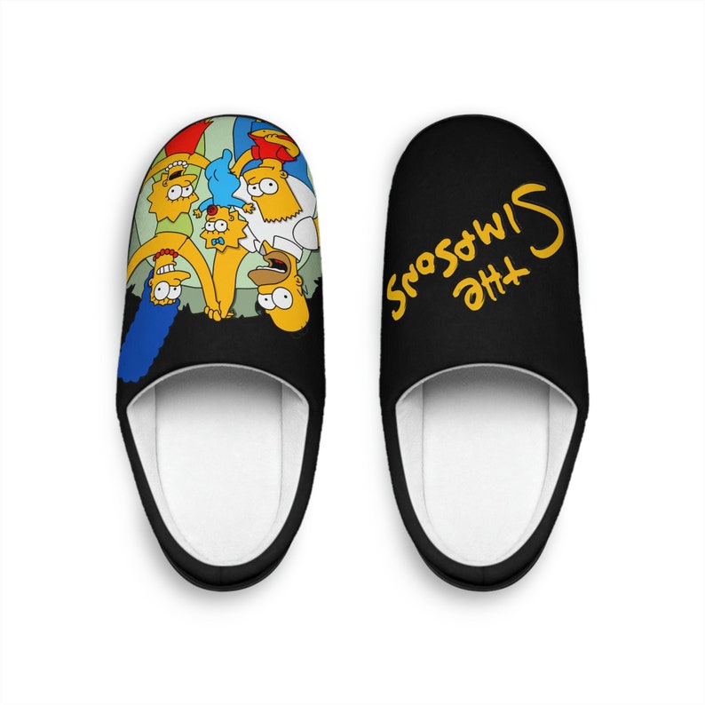 The Simpson Men's Indoor Slippers Simpson Family Cartoon - Etsy