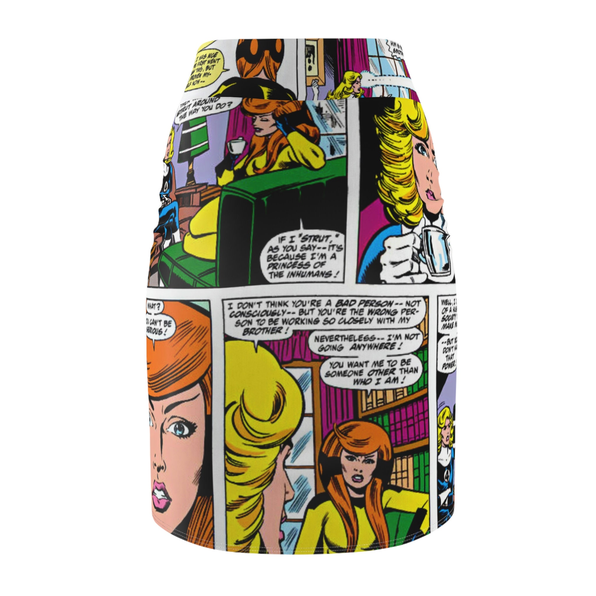 Comic Book Skirt Comic Art Comic Lover Skirt Pop Art Skirt Retro Skirt ...