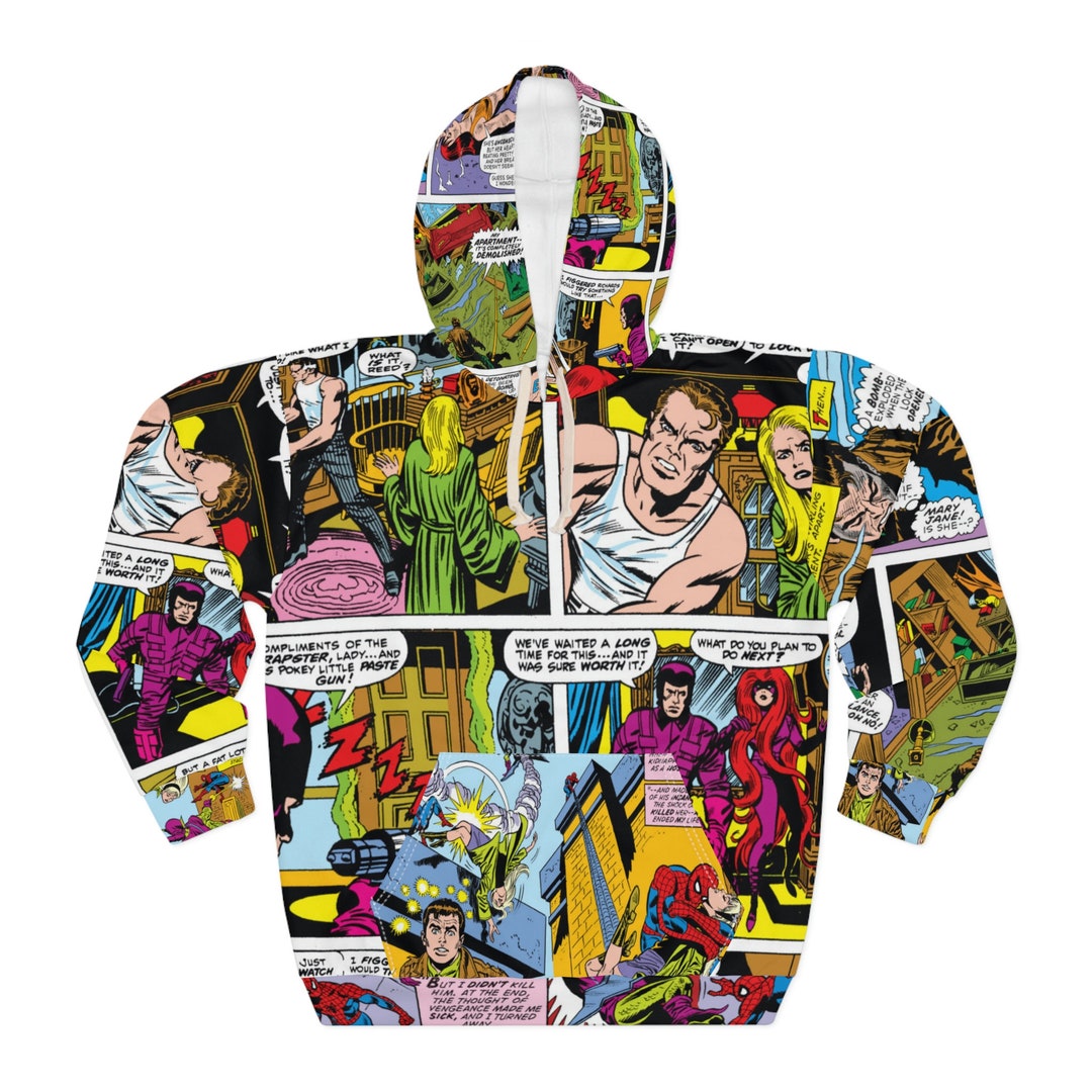 Unisex Comic Book Hoodie Comic Art Hoodie Comic Lover Pop Art Hoodie ...
