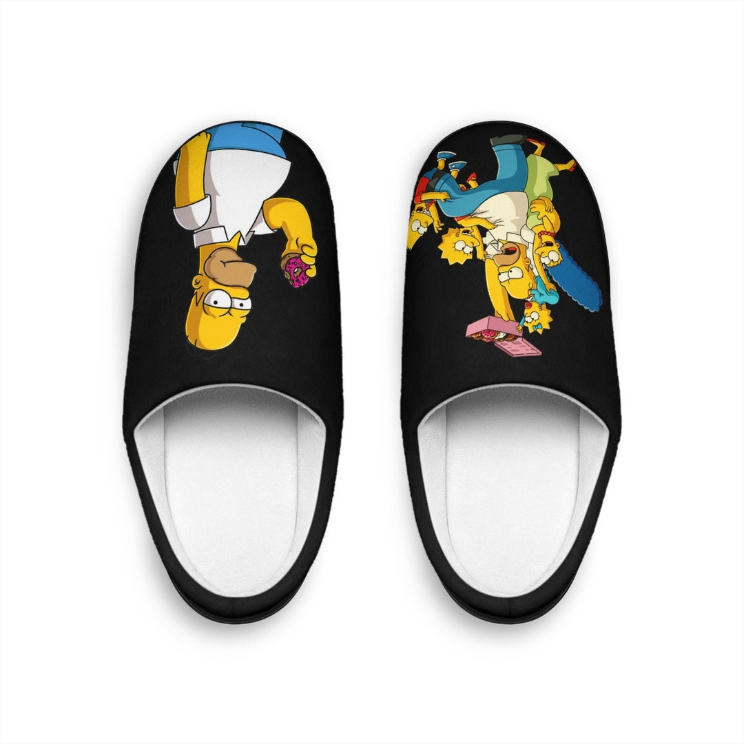 The Simpson Men's Indoor Slippers Simpson Family Cartoon - Etsy