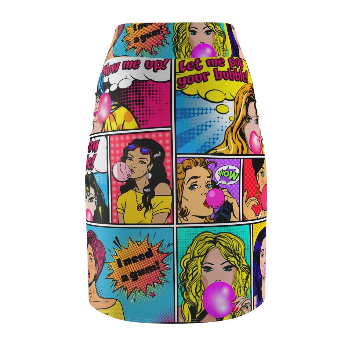 Comic Book Skirt Comic Art Comic Lover Skirt Pop Art Skirt Retro Skirt ...