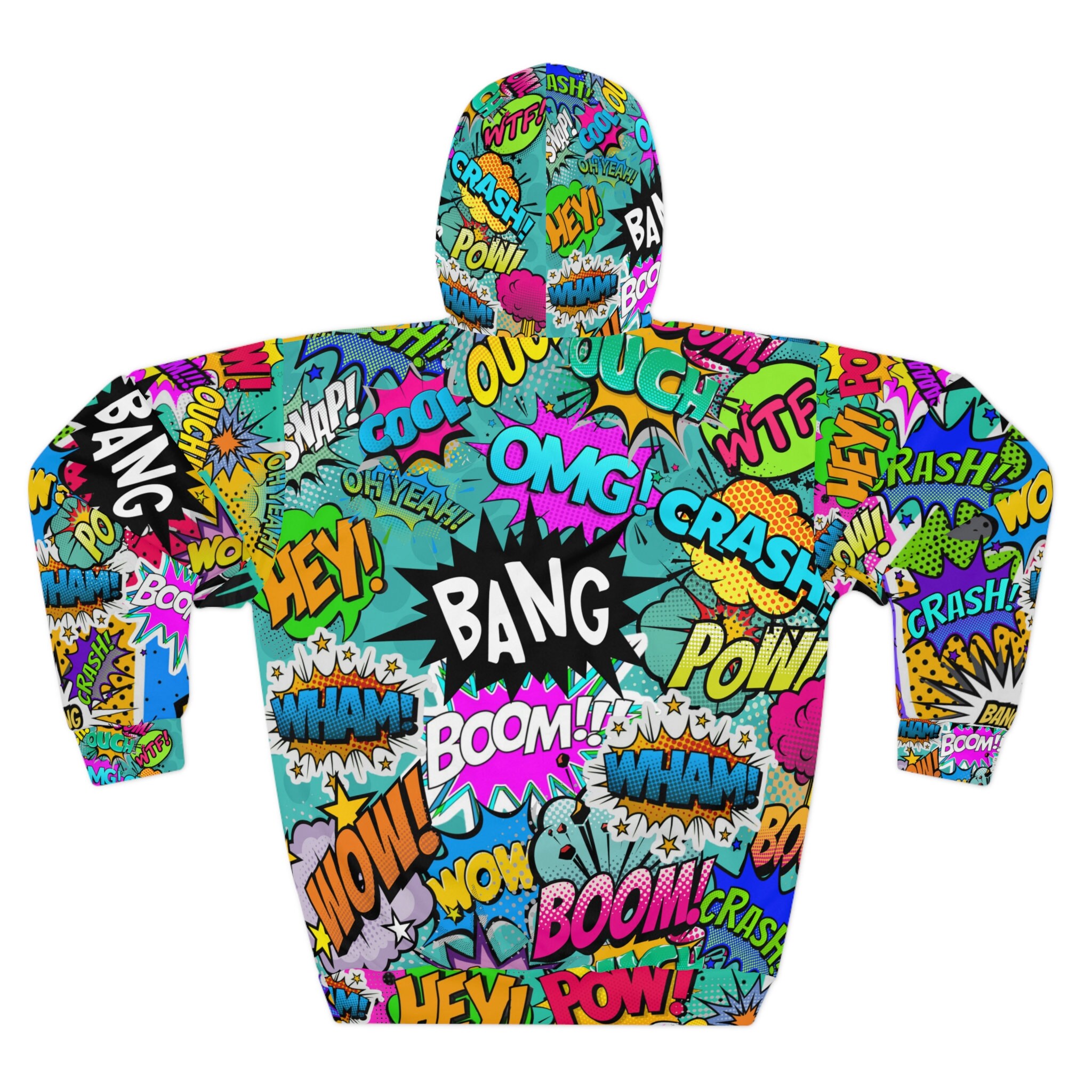 Unisex Comic Book Hoodie Comic Art Hoodie Comic Lover Pop Art Hoodie ...