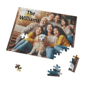 Handcrafted Custom Photo Puzzle, Personalized Jigsaw Puzzle, Unique ...