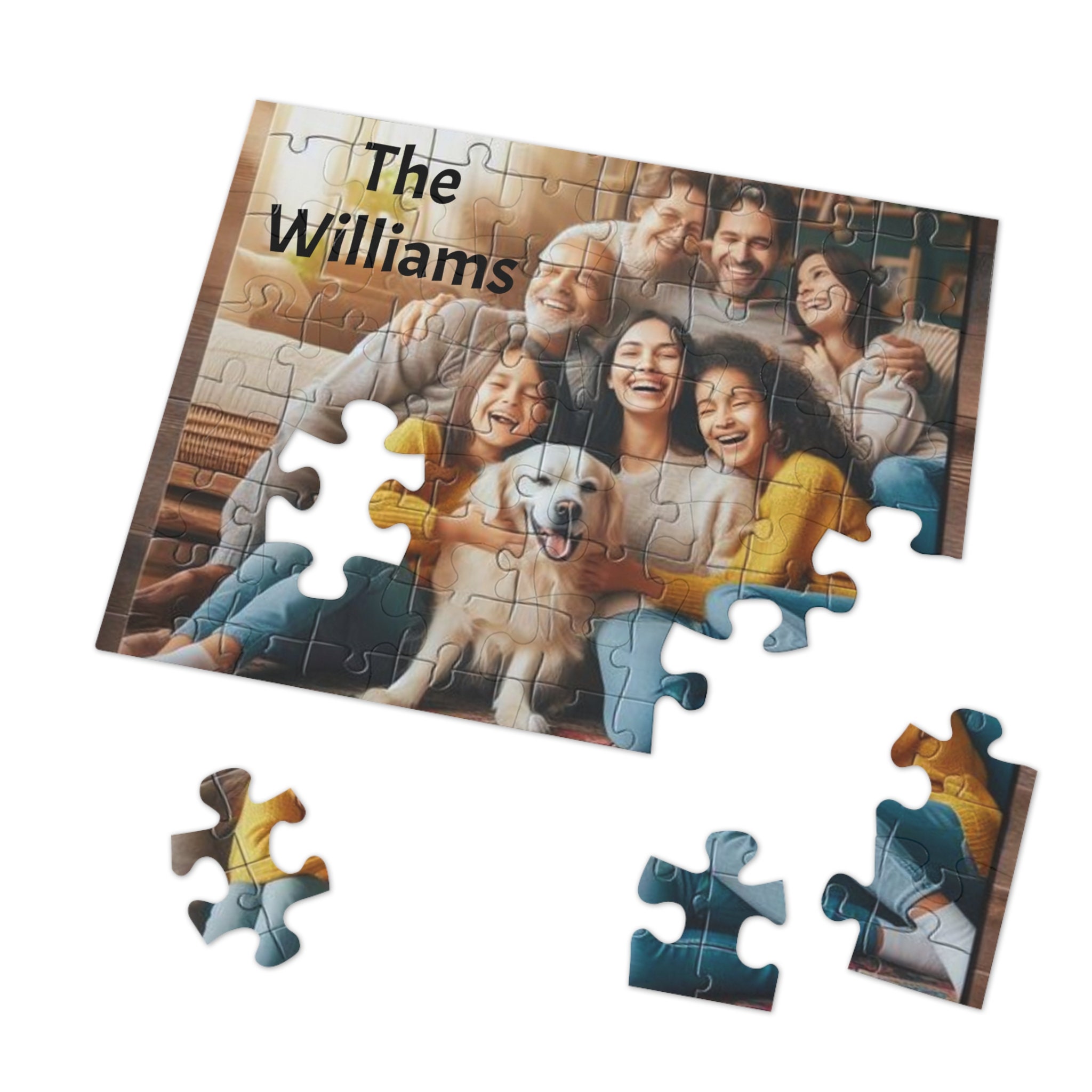 Handcrafted Custom Photo Puzzle, Personalized Jigsaw Puzzle, Unique ...