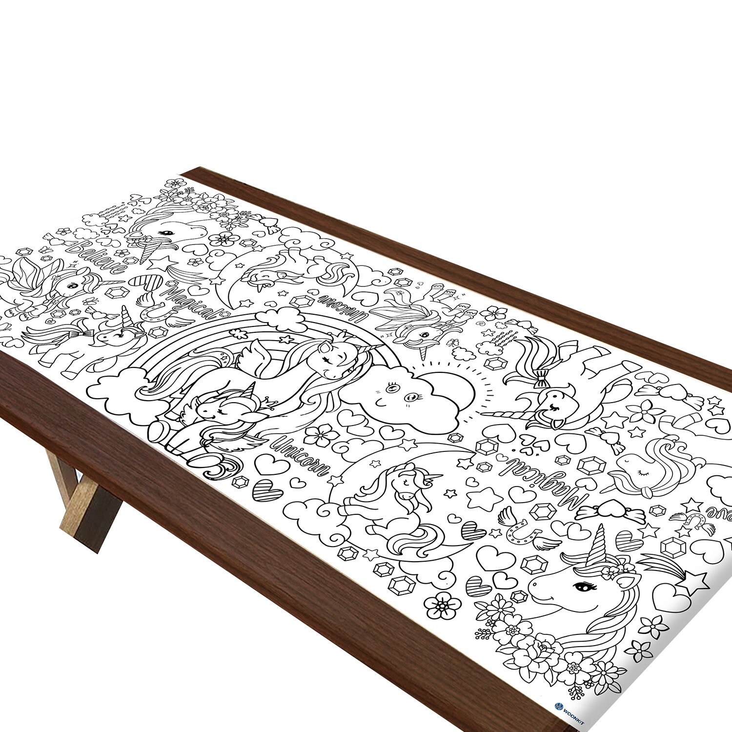 LARGE COLORING POSTER Home School Unicorn Poster for Kids - Etsy