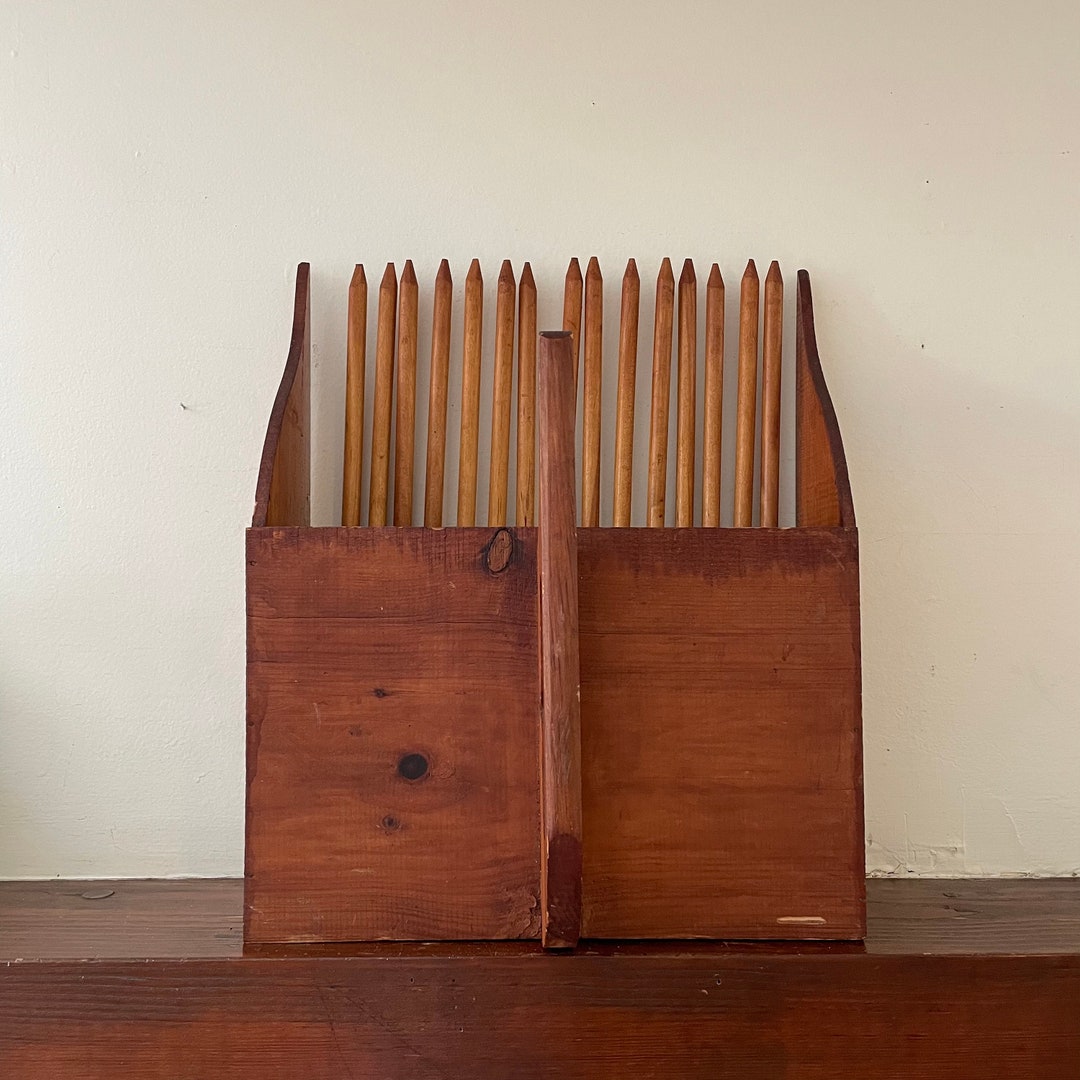 Vintage Wooden Berry Comb Picker Box, Large Wooden Berry Picking Comb ...