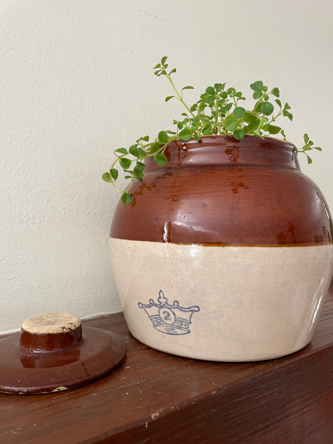 Robinson Ransbottom Number 2 Bean Pot With Lid, Vintage Bean Pot ...