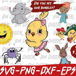 Canticos Svg Canticos Png Cartoon Svg Canticos Birthday - Etsy