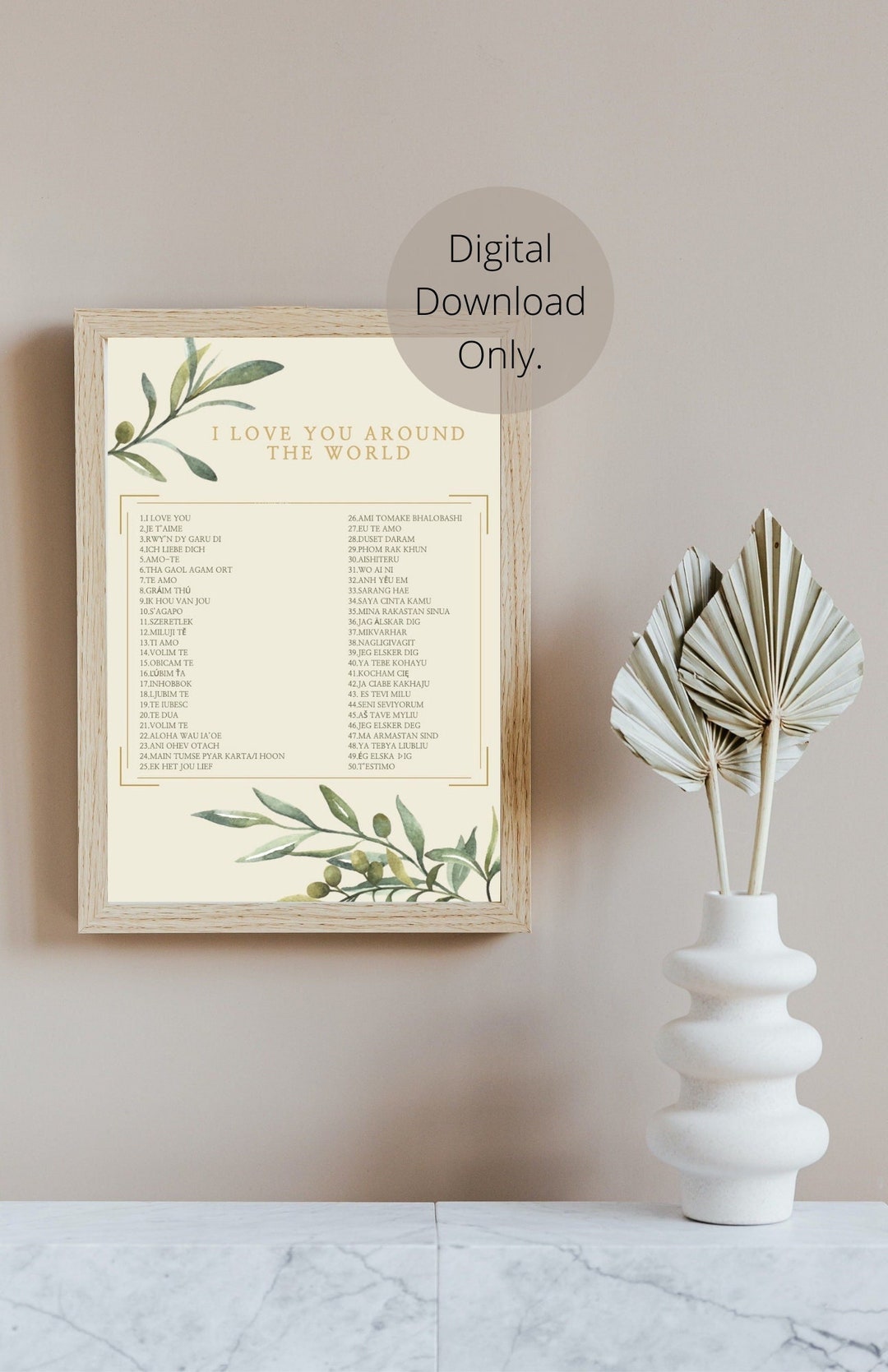 I Love You Around the World, Digital Download, 50 Different Languages ...