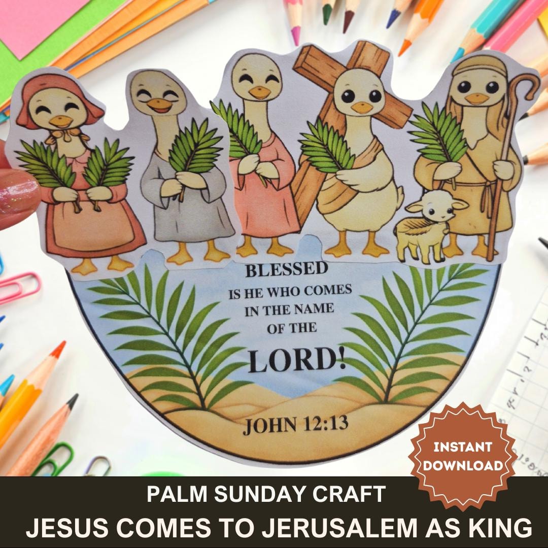 Palm Sunday Craft | Jesus Enters Jerusalem, Cut & Paste (digital ...