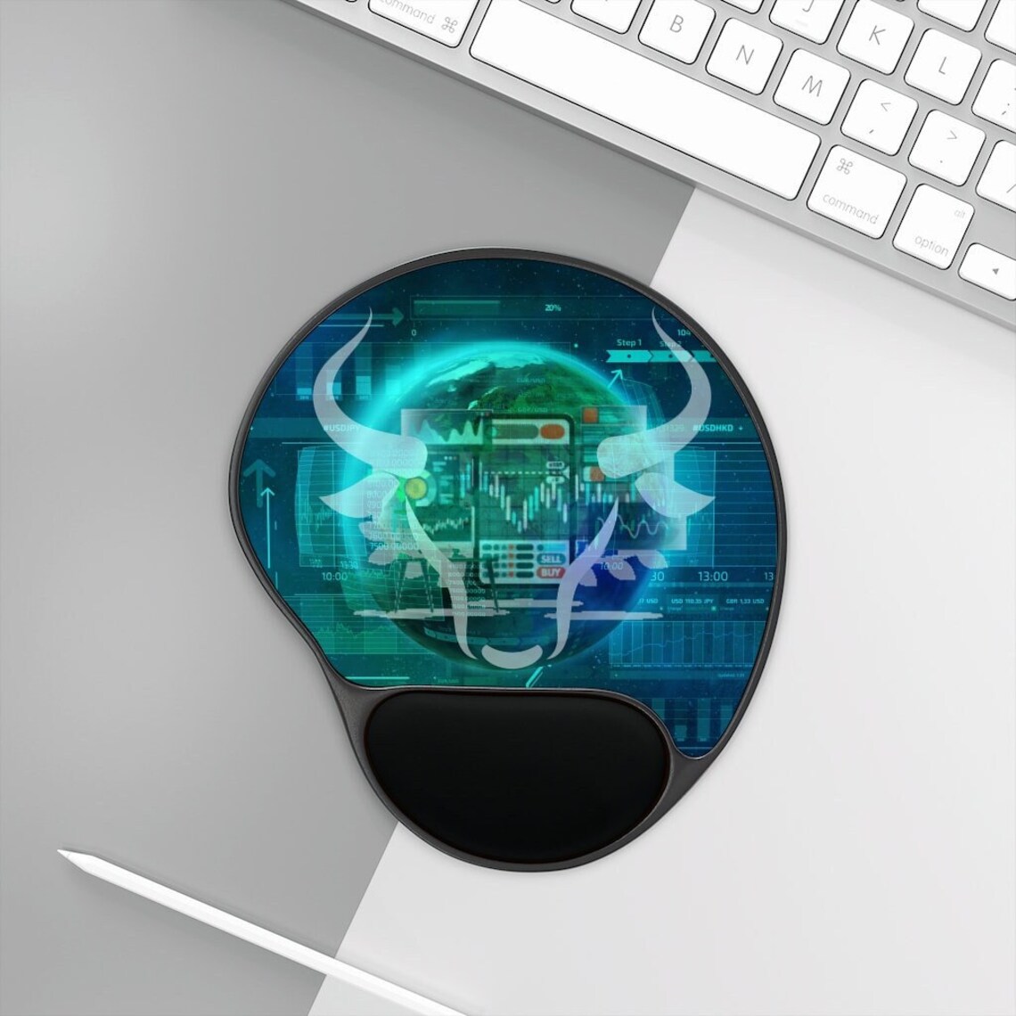 Stock Market Mousepad With Wrist Rest, Gift for Day Trader, Options ...