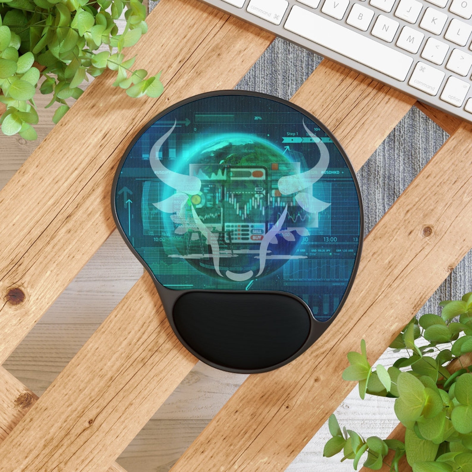 Stock Market Mousepad With Wrist Rest, Gift for Day Trader, Options ...