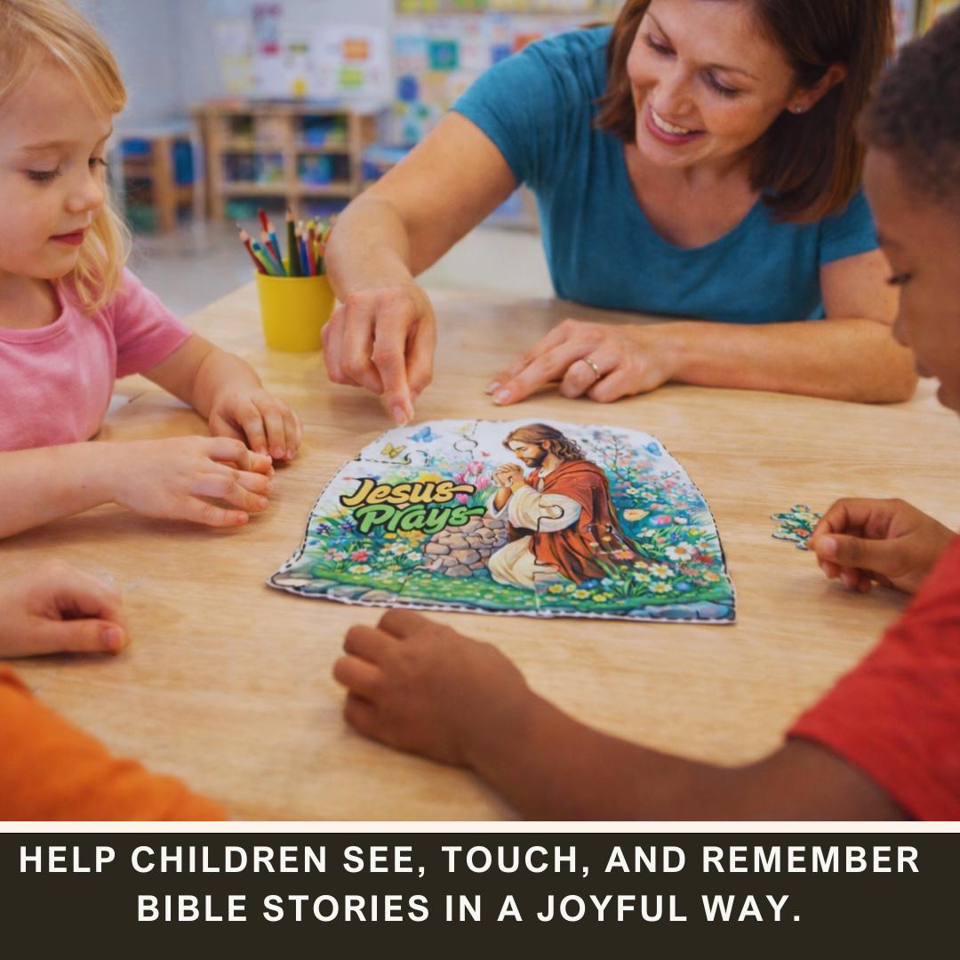 Jesus Prays Puzzle Craft | Gethsemane Bible Activity (instant Download ...